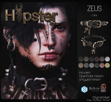 Second Life Marketplace - [Hipster Style] ZEUS Collar DEMO